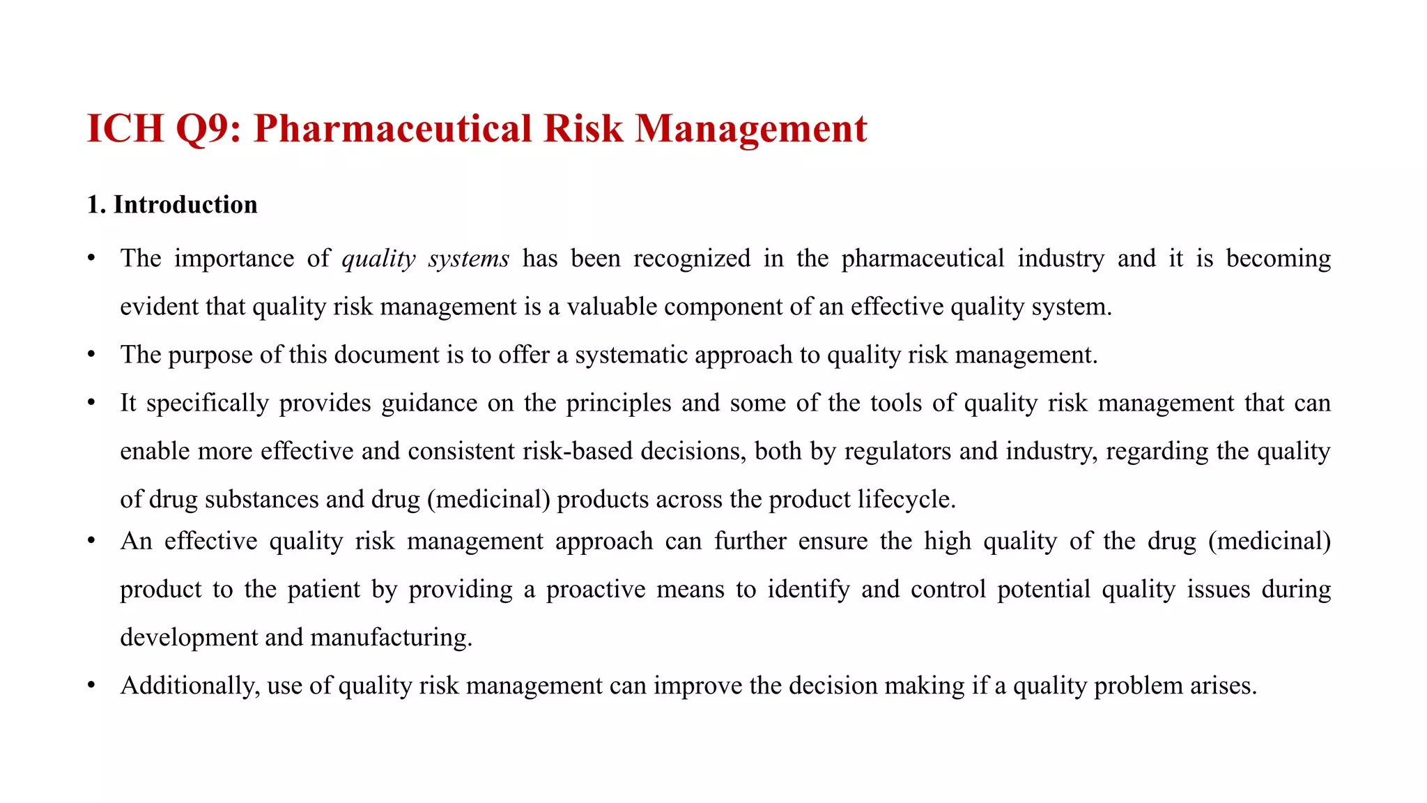 ICH Q9 Guidelines | PPTX