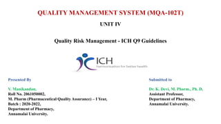 ICH Q9 Guidelines | PPTX