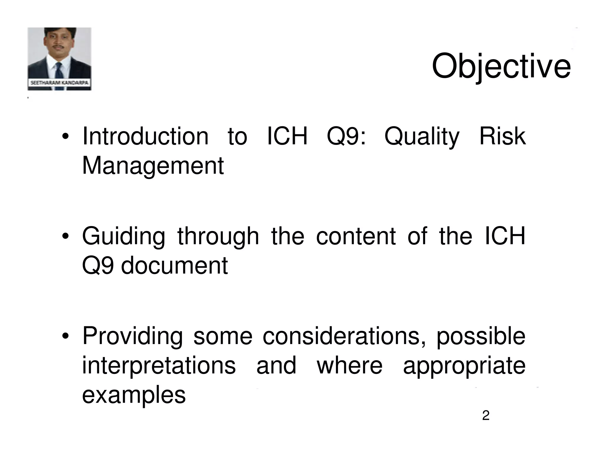 ICH Q9 Quality Risk Management | PDF