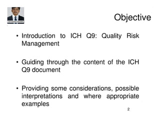 ICH Q9 Quality Risk Management | PDF
