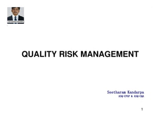ICH Q9 Quality Risk Management | PPT