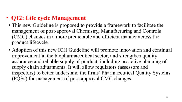 Ich quality guidelines | PPTX | Pharmaceutical Industry | Industries