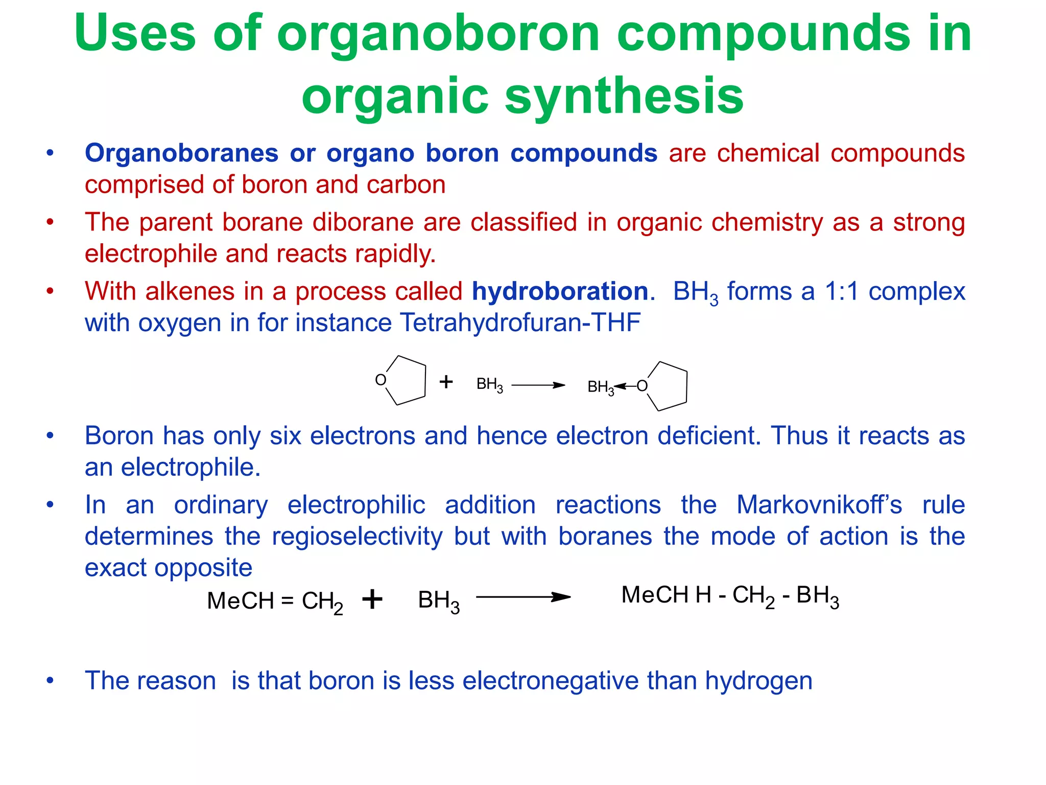 Icht 91 unit iii org.rea. ii organoboran compounds, industrial ...