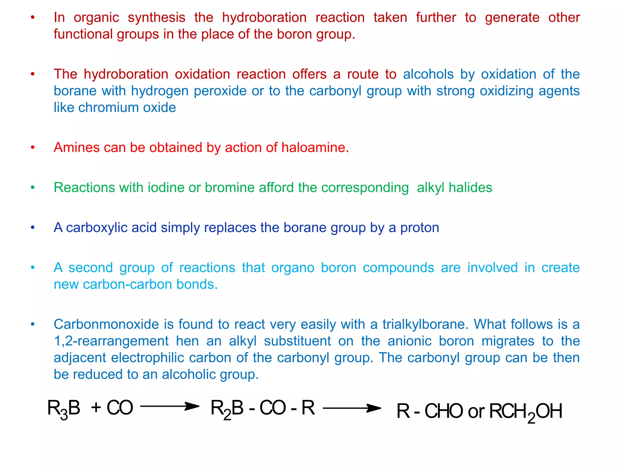 Icht 91 unit iii org.rea. ii organoboran compounds, industrial ...
