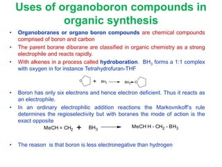 Icht 91 unit iii org.rea. ii organoboran compounds, industrial ...