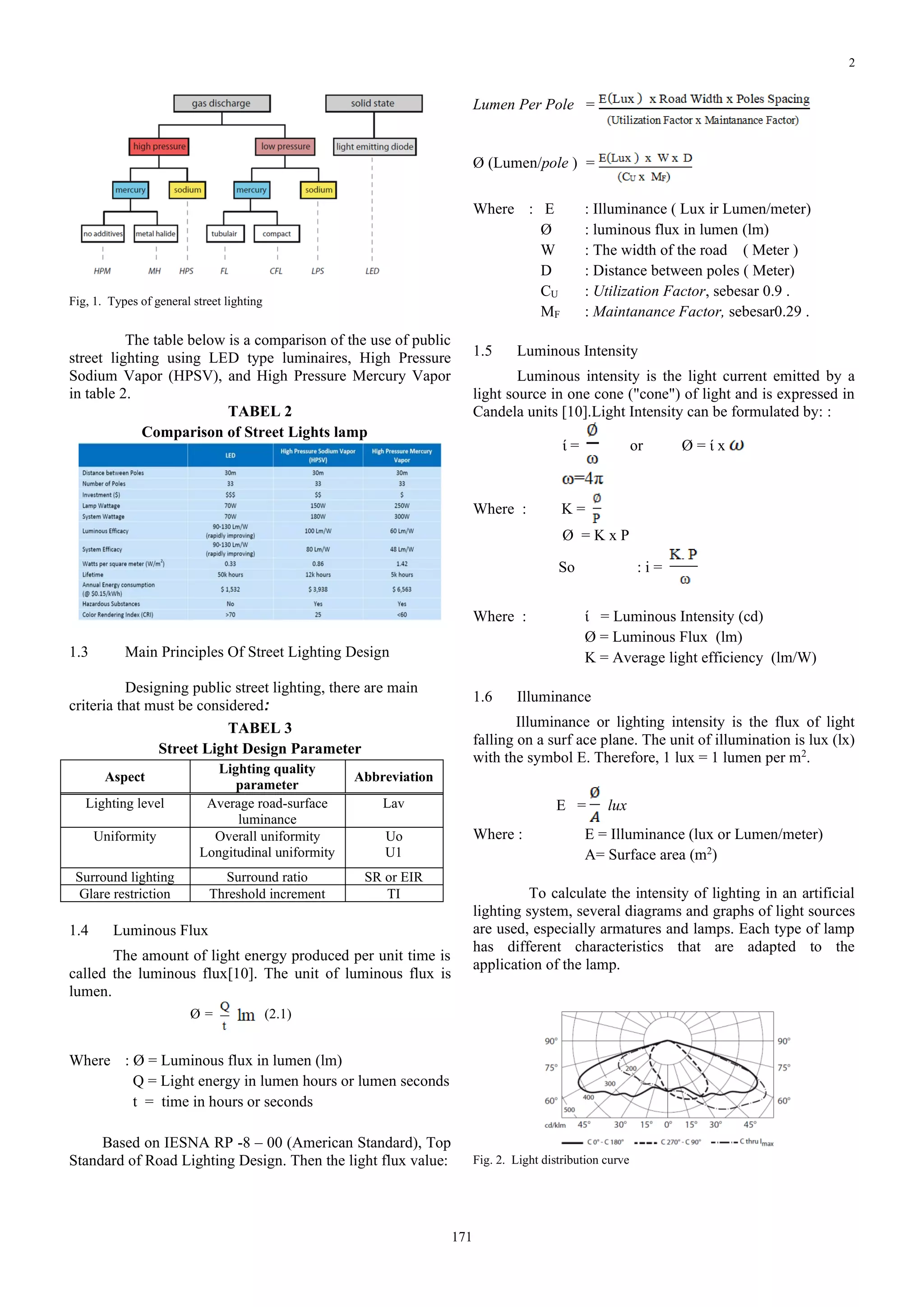 Design of Street Light Revitalitation using Dialux EVO | PDF