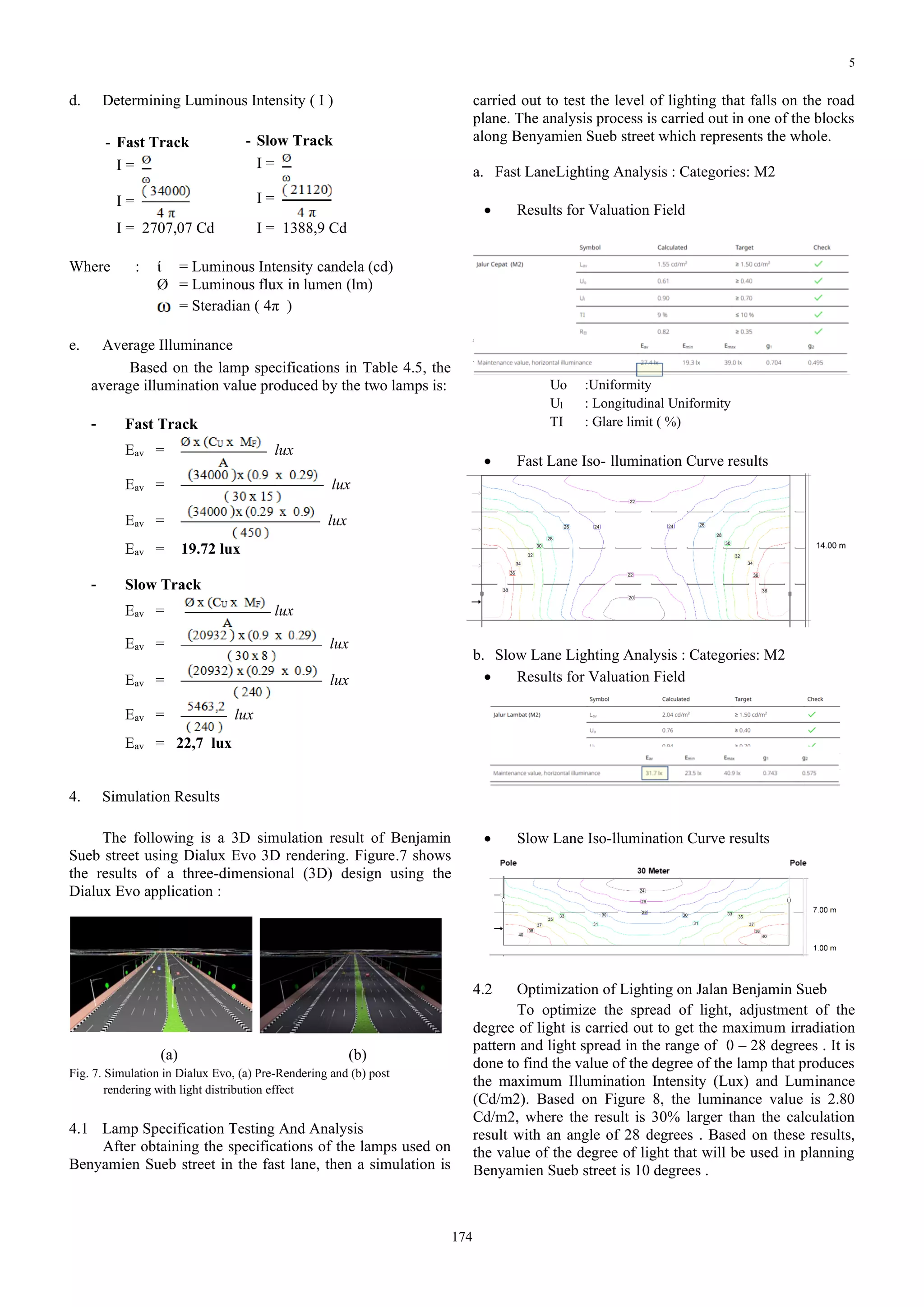 Design of Street Light Revitalitation using Dialux EVO | PDF