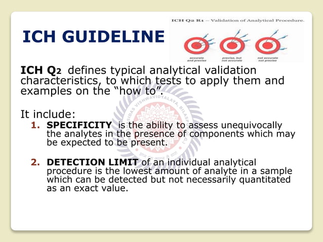 ICH guidelines for equipment validation in brief M.pharm 1st sem ...
