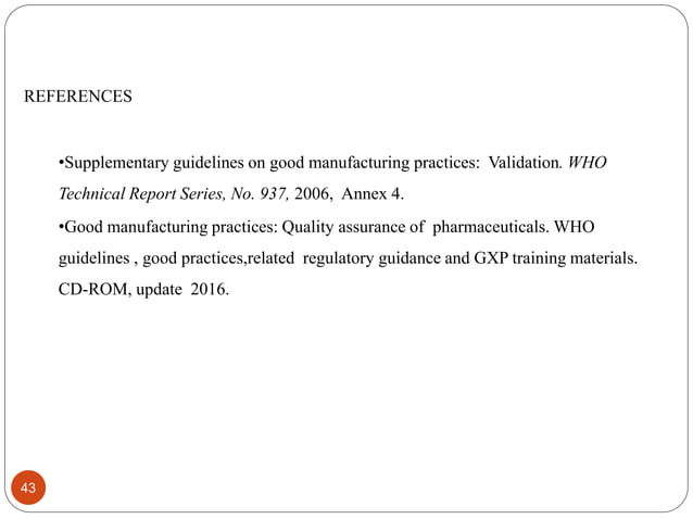 Ich And Who Guidelines On Validation Pptx