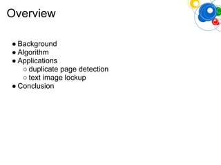 Discrete Point Based Signatures and Applications to Document Matching | PPT