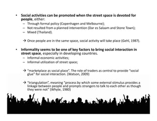 Street space and informality: towards an inclusive community | PDF