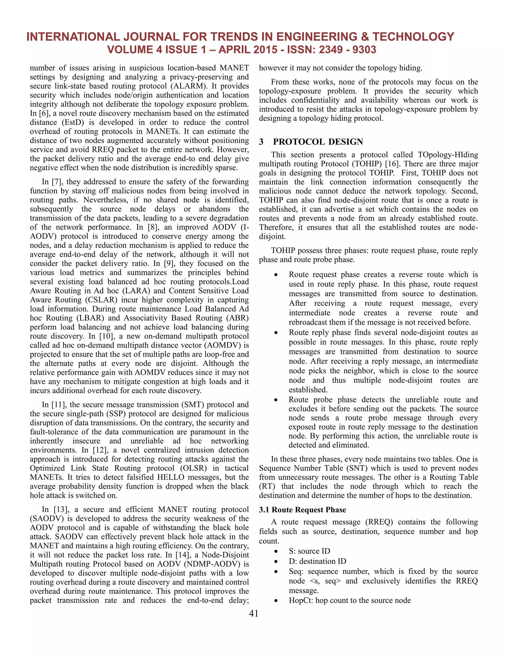Enhancing performance using TOHIP in MANET | PDF