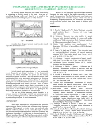 Speech Analysis and synthesis using Vocoder | PDF