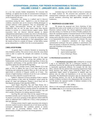 Summarization Techniques in Association Rule Data Mining For Risk ...