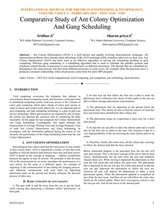 Comparative Study of Ant Colony Optimization And Gang Scheduling | PDF | Beekeeping | Hobbies ...