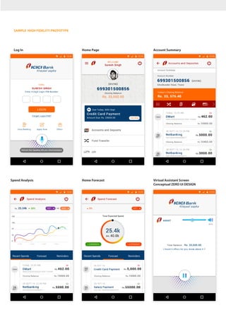 UI/UX Re-design for ICICI Bank Mobile App | PDF