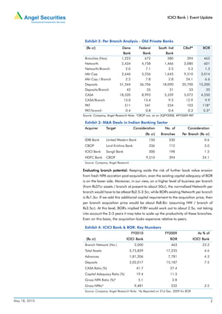 Icici bank event update - 18-05-10 | PDF