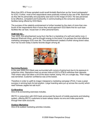 Icici bank final report | PDF