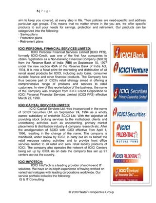 Icici bank final report | PDF