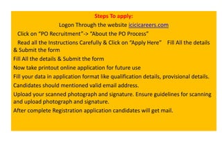 Icici Bank Recruitment | PPT