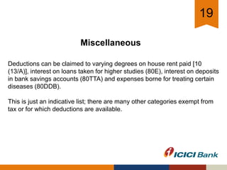 ICICI Bank Tax Savings Presentation | PPTX