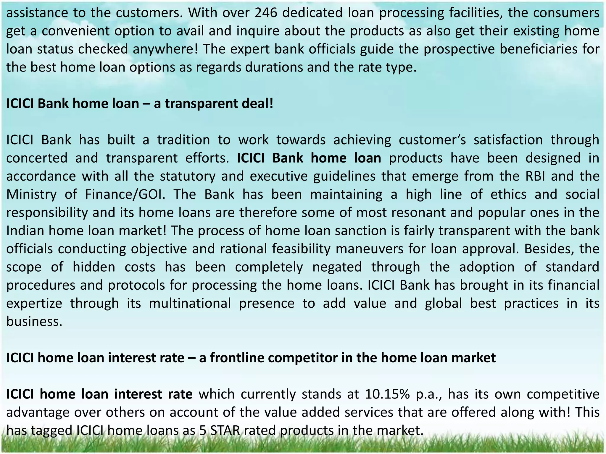 Icici home loans | PPTX
