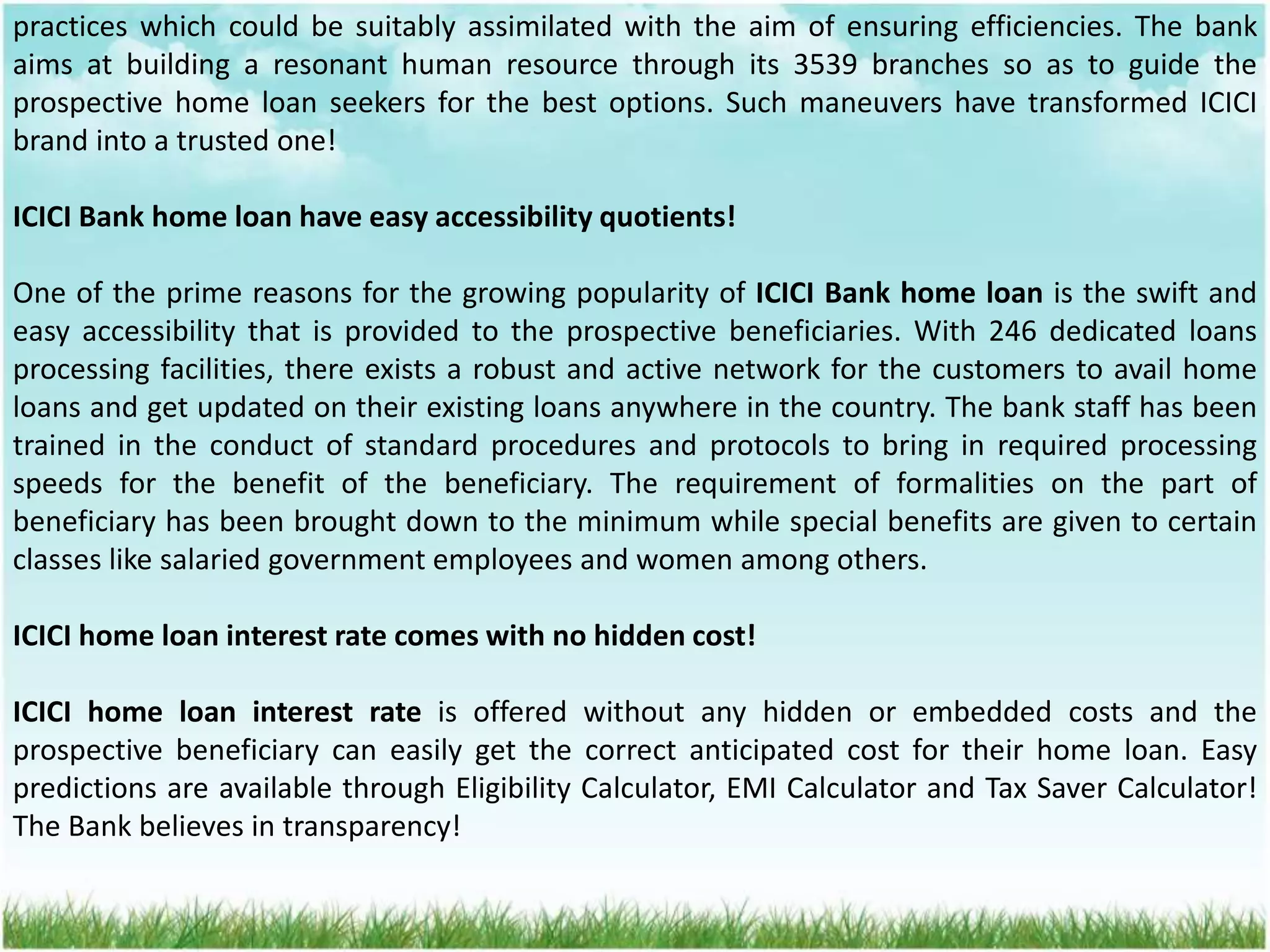 Icici home loans | PPTX