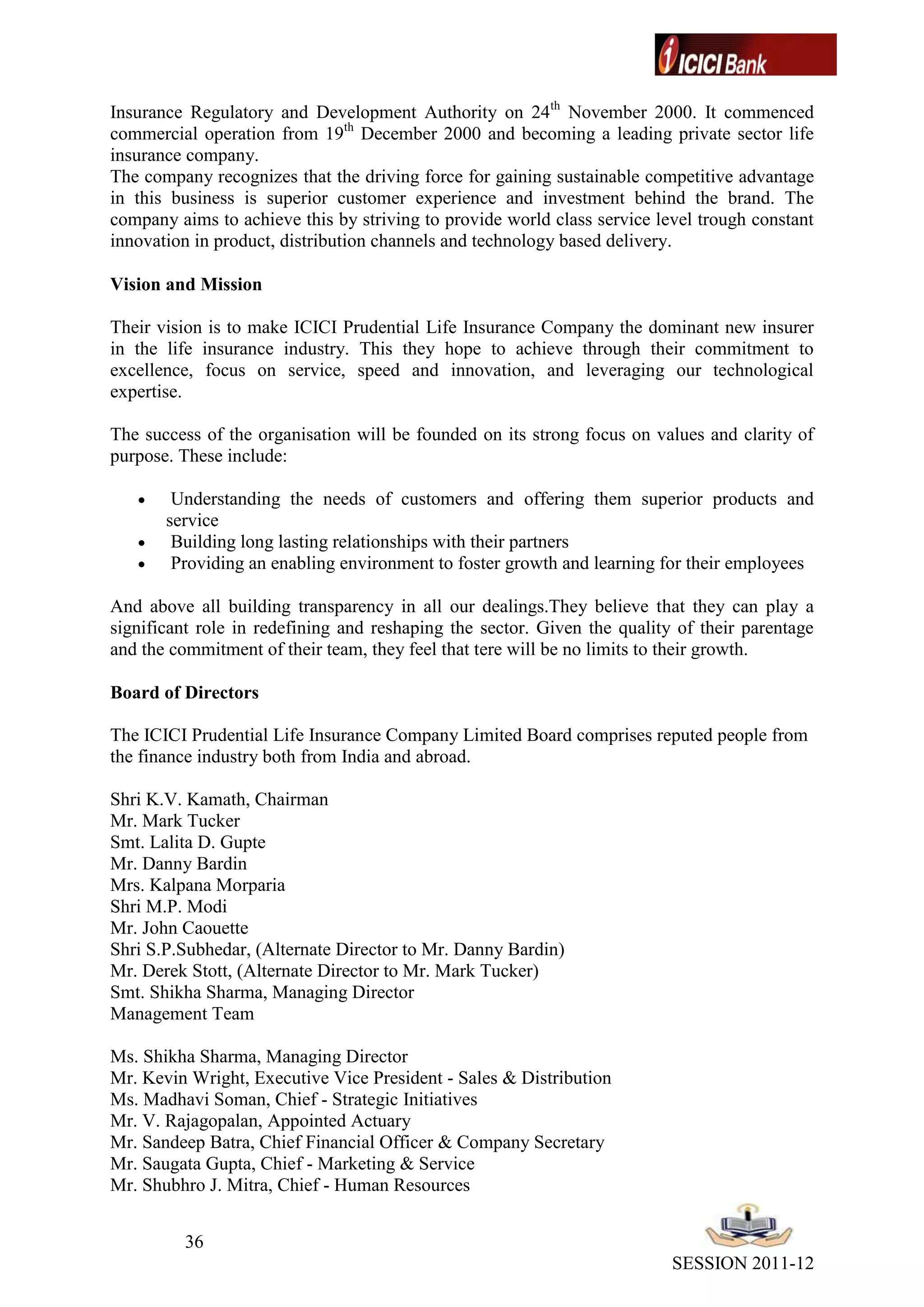 Icici project | DOCX