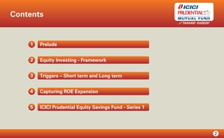 ICICI Prudential Equity Savings Fund Series 1- Presentation | PDF