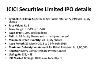 Icic securities ltd ipo | PPT