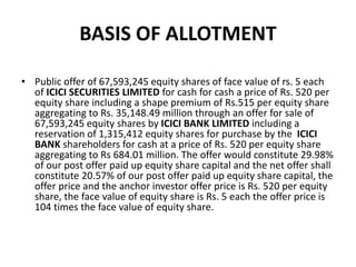 Icic securities ltd ipo | PPT