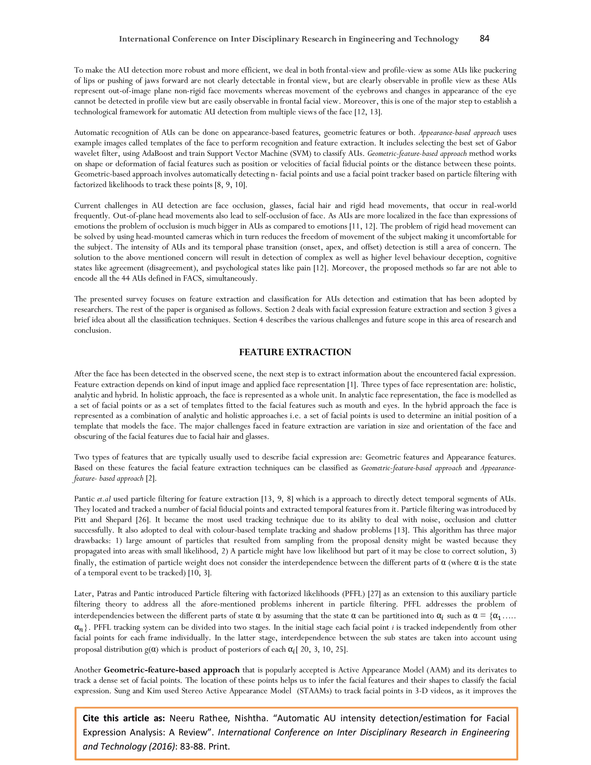 Automatic AU intensity detection/estimation for Facial Expression ...