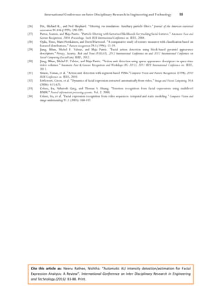 Automatic AU intensity detection/estimation for Facial Expression ...