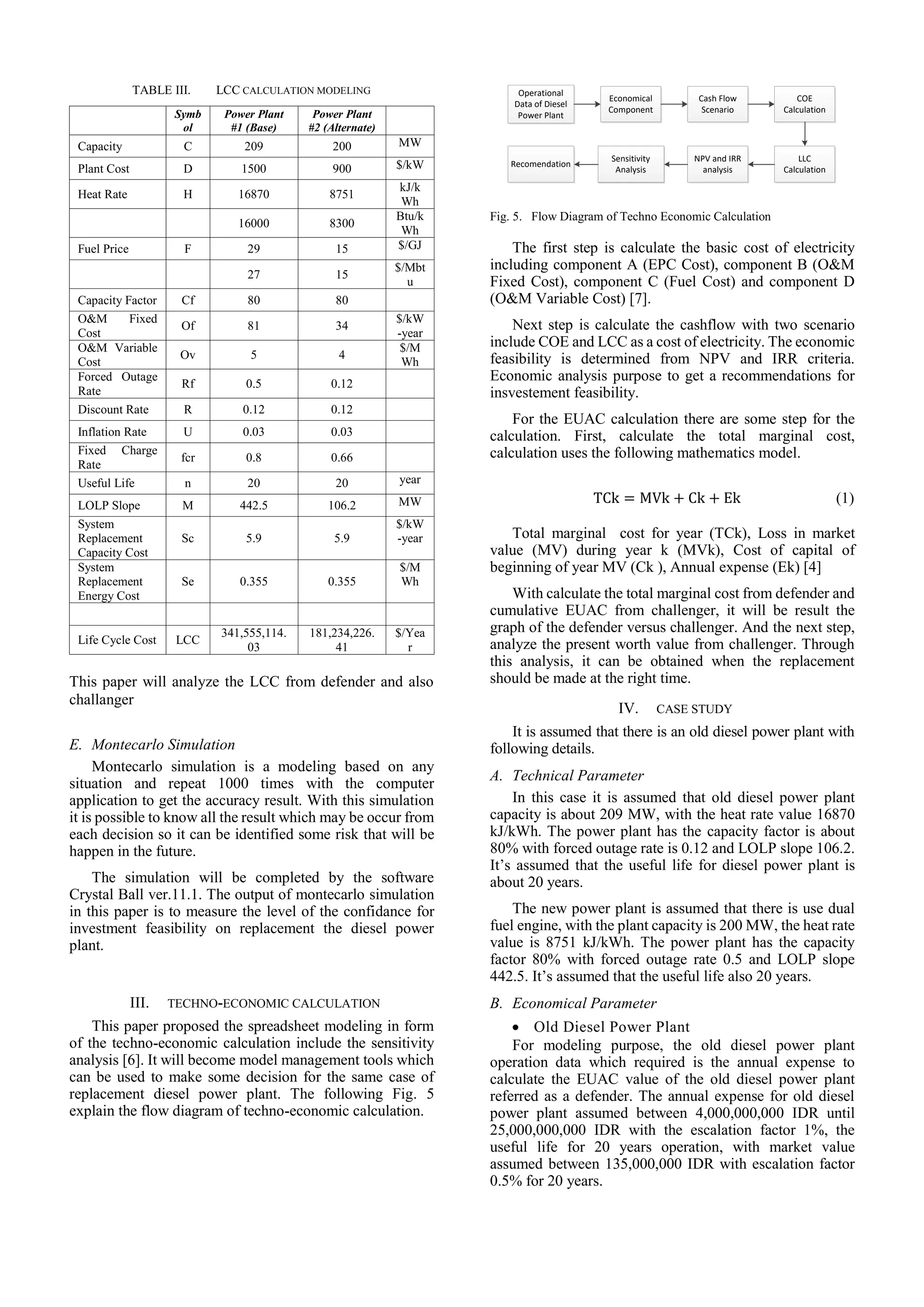 Techno Economic Modeling for Replacement of Diesel Power Plant | PDF