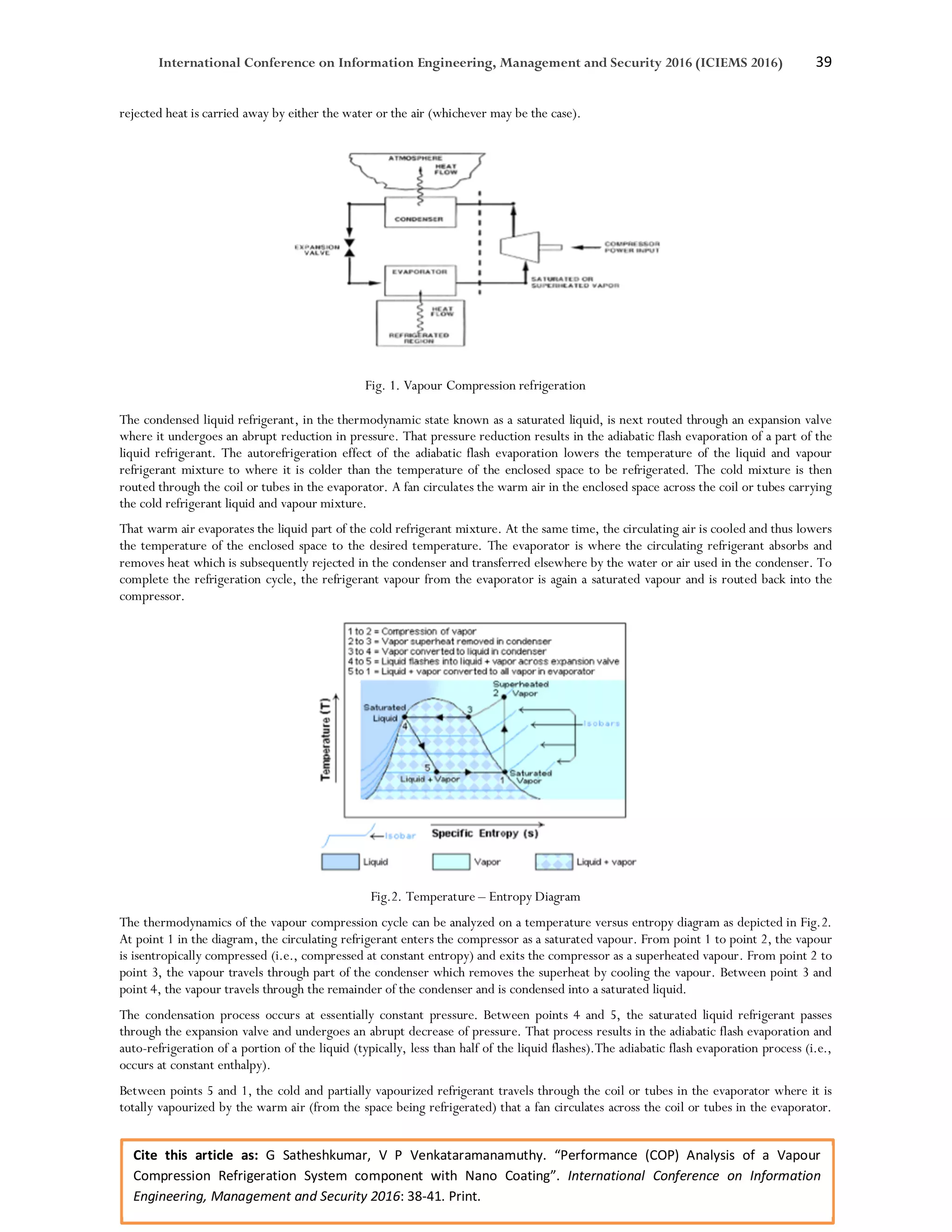 Performance (COP) Analysis of a Vapour Compression Refrigeration System component with Nano | PDF