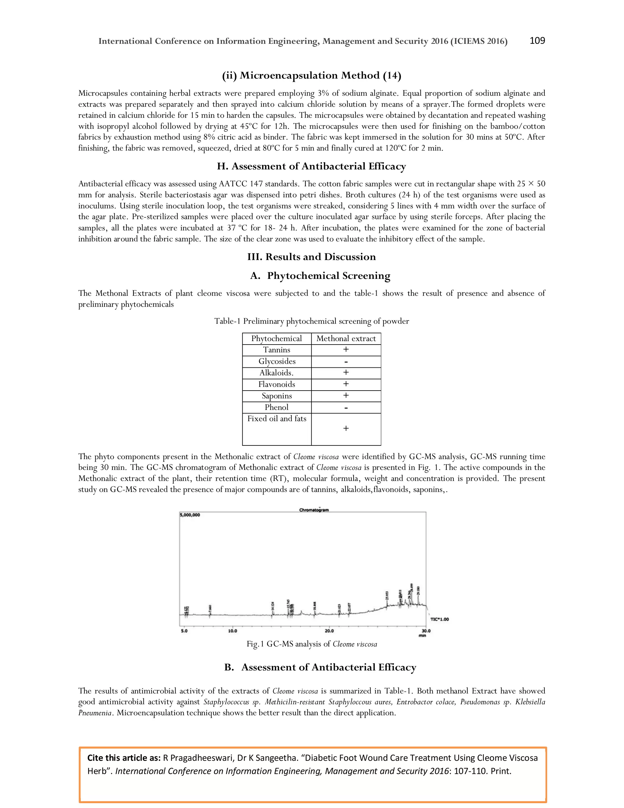 Diabetic Foot Wound Care Treatment Using Cleome Viscosa Herb | PDF