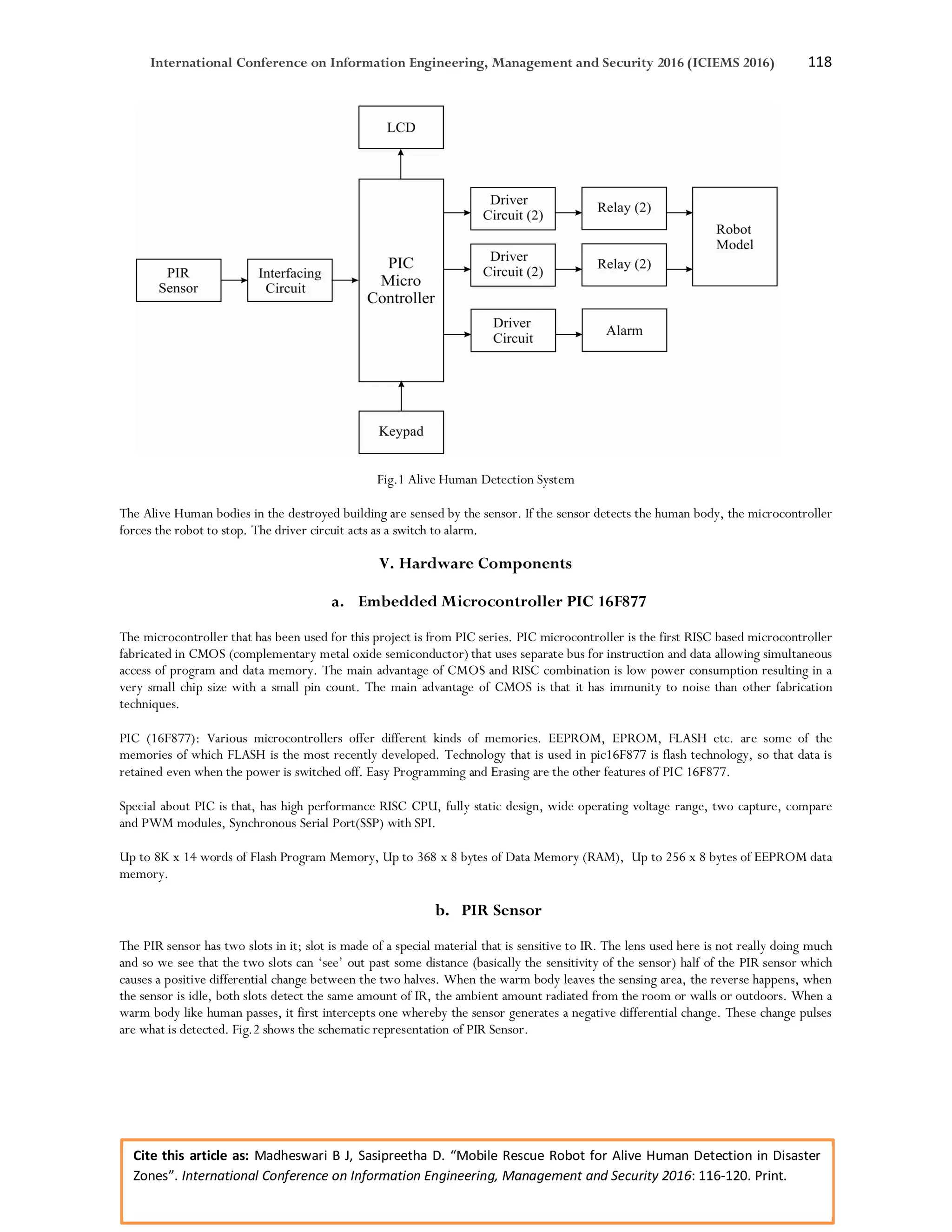 Mobile Rescue Robot For Alive Human Detection In Disaster Zones Pdf