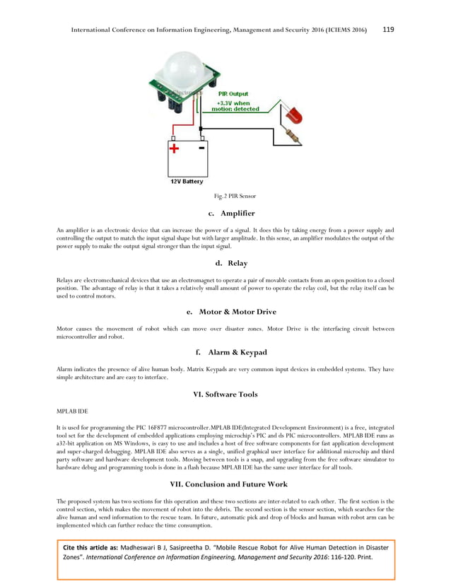 Mobile Rescue Robot For Alive Human Detection In Disaster Zones Pdf