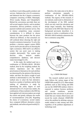 Determination of Favorite E-Commerce in Indonesia in a Decision Support ...