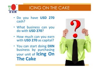 DXN Icing on the cake - IOC - DXN USA | PDF