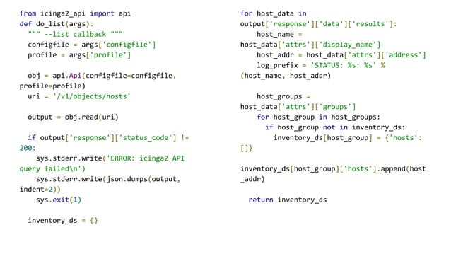 Icinga2 api use cases | PPT