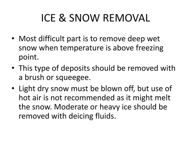 De icing & anti icing of aircraft | PPTX | Chemistry | Science