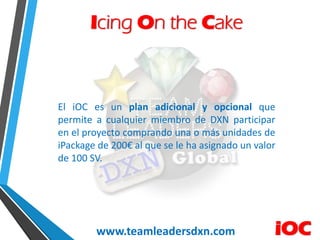 iOC - Icing on the Cake en Español Team Leaders DXN | PDF