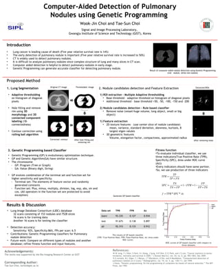 Computer-aided Detection of Pulmonary Nodules using Genetic Programming | PDF