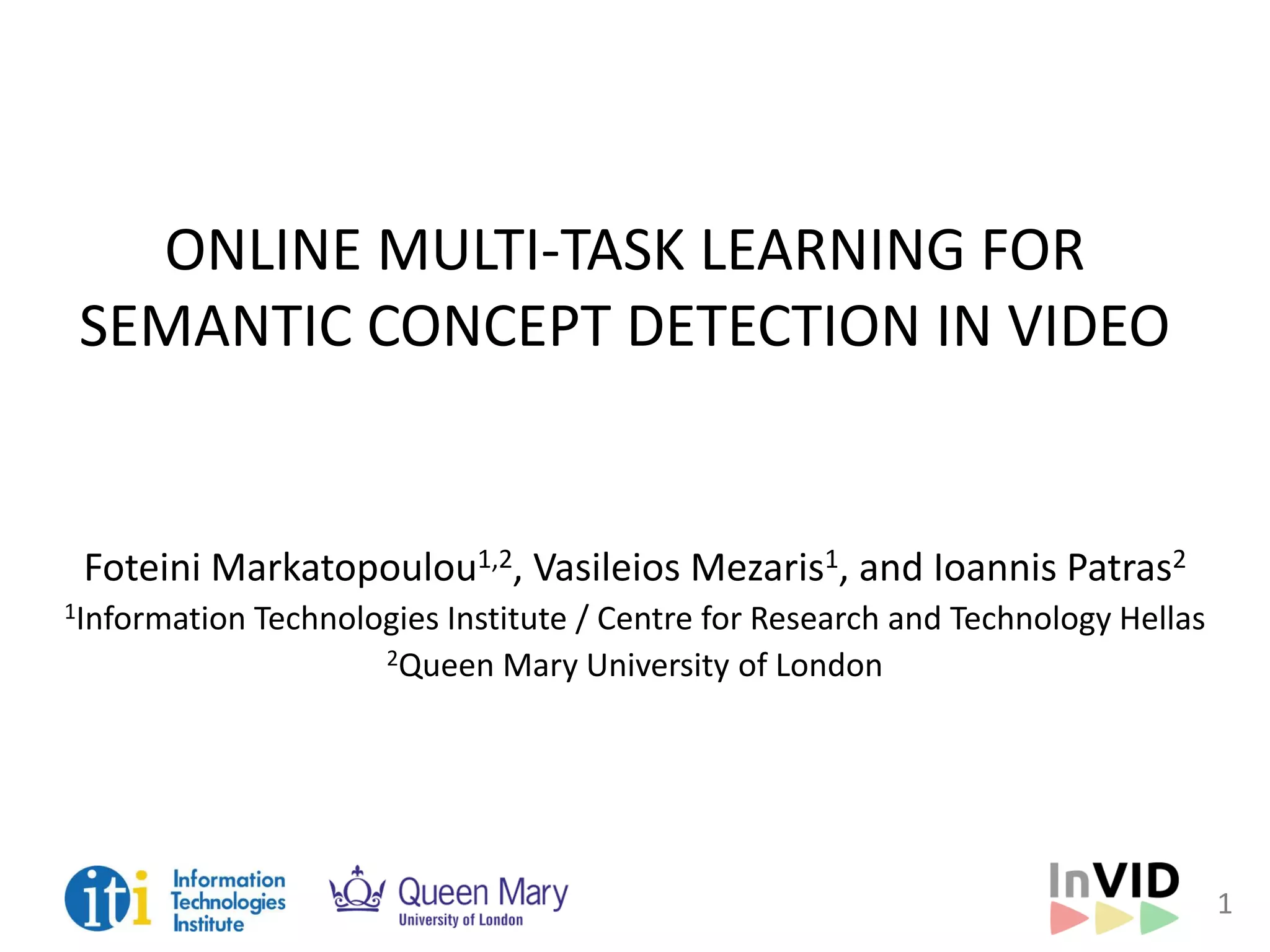 ELLA LC algorithm presentation in ICIP 2016 | PPT ELLA LC algorithm presentation in ICIP 2016 | PPT