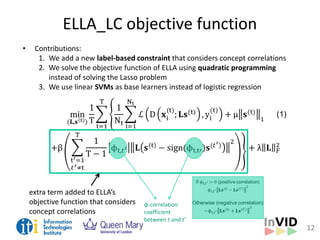 ELLA LC algorithm presentation in ICIP 2016 | PDF
