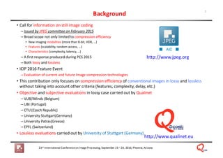 ICIP2016 image compression grand challenge | PDF