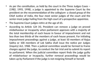 judiciary supreme court and high court of india explained | PPT
