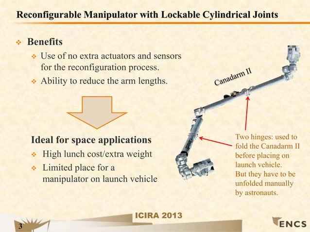 Modeling, Control and Simulation of a 6-DoF Reconfigurable Space Manipulator with Lockable ...