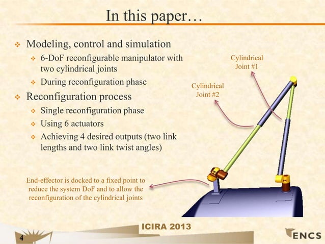 Modeling, Control and Simulation of a 6-DoF Reconfigurable Space Manipulator with Lockable ...